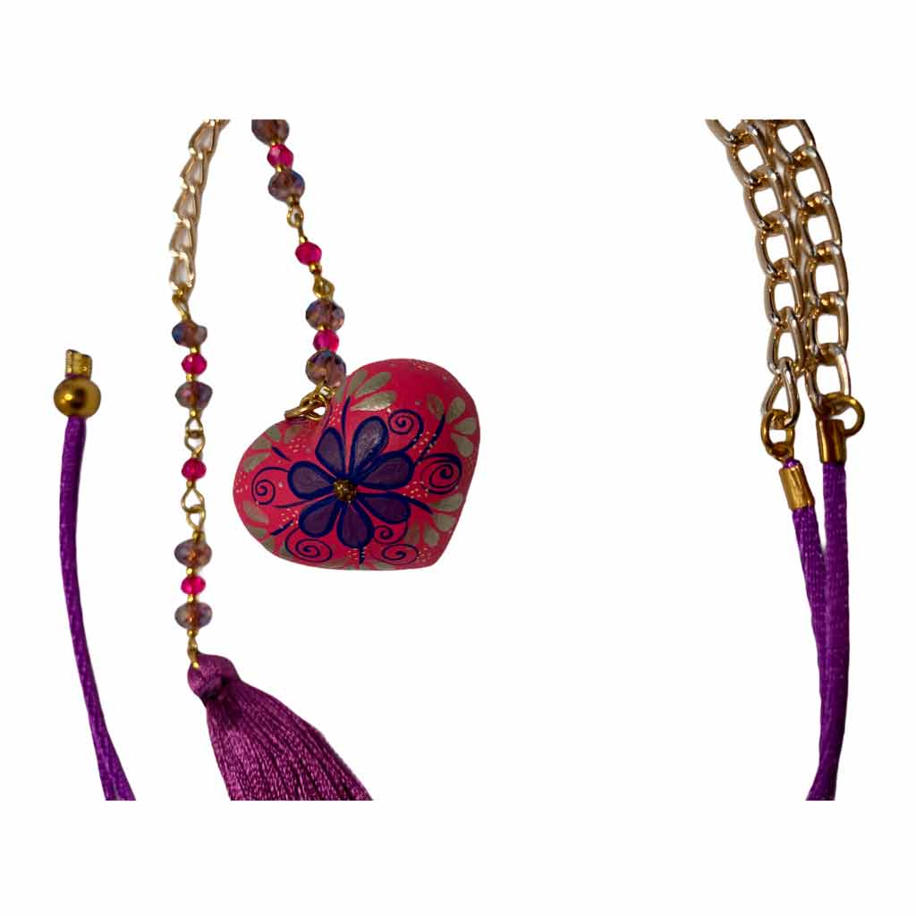 Collar Corazón Alebrije modelo Panalito Taller Jacobo y María Ángeles ...