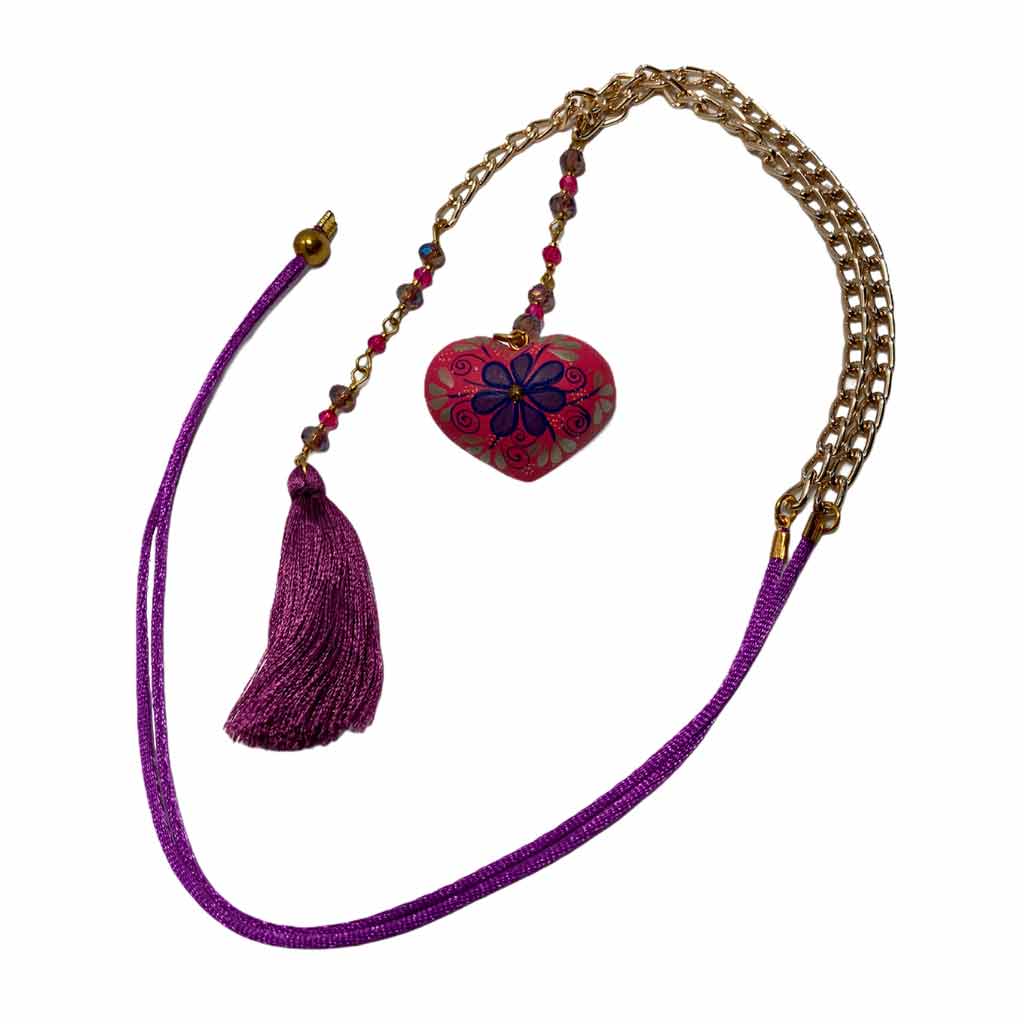 Collar Corazón Alebrije modelo Panalito Taller Jacobo y María Ángeles ...