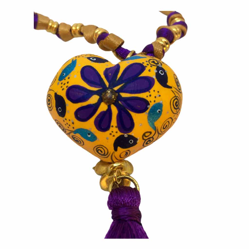 Collar Corazón Alebrije modelo Vicky Taller Jacobo y María Ángeles [Am ...