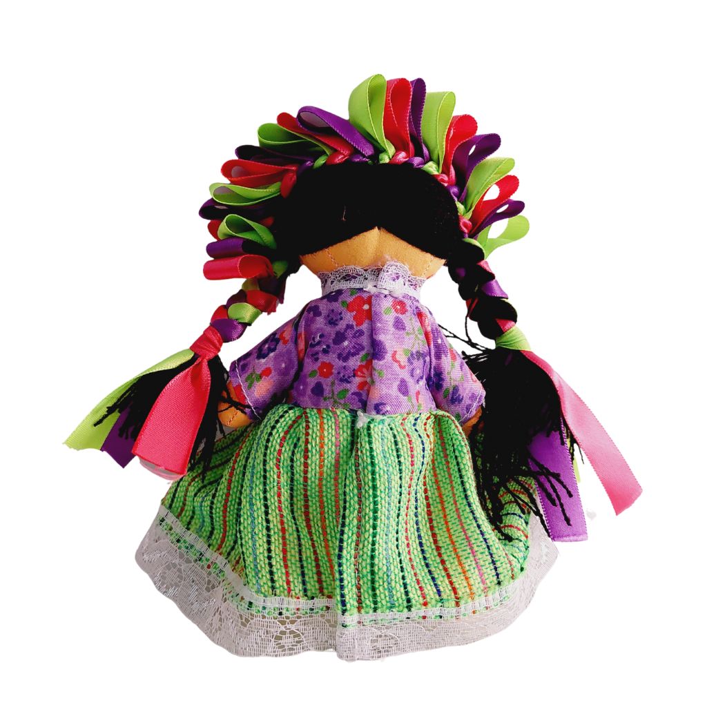 Muñeca Artesanal LELE Articulada 19 cm. alto – OxM.Mx - Orgullo x México